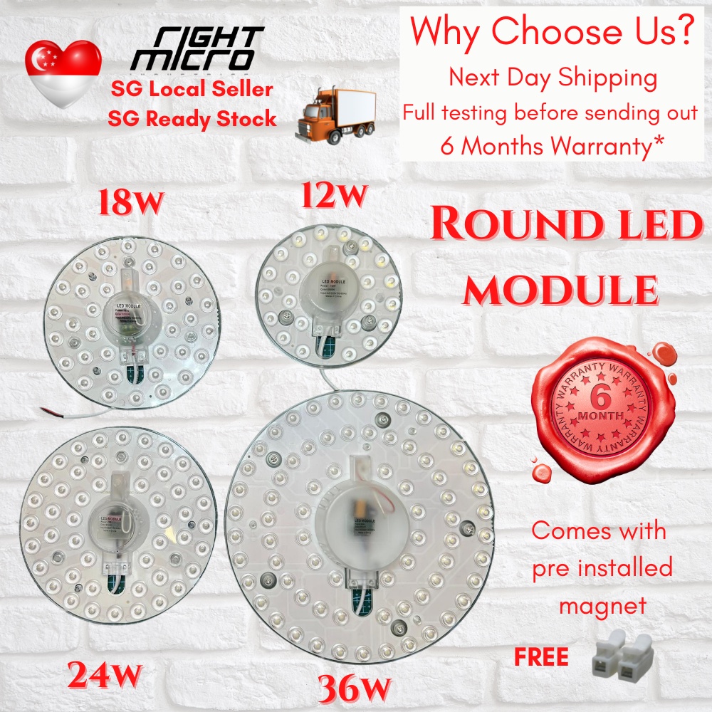 SG Ready stock! LED Panel Round Ceiling Light, LED Module, LED ...