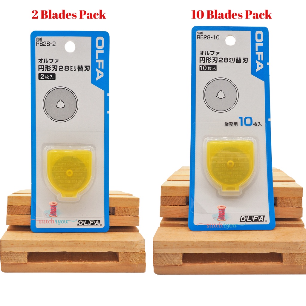 Olfa 28mm(2 & 10 Blades)Replacement Tungsten Tool Steel Rotary Cutter Blades( RB28-2 , RB28-10 ...