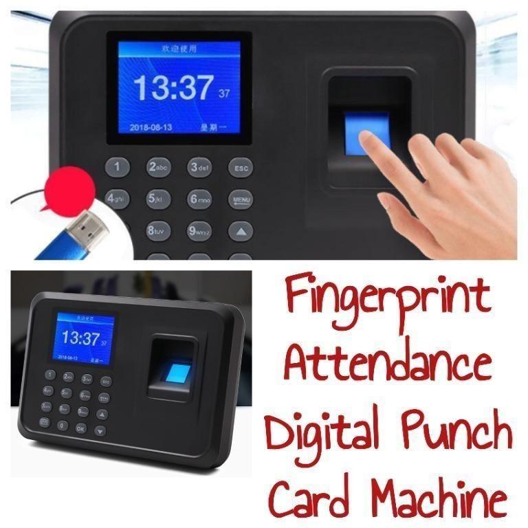 Fingerprint Attendance Digital Punch Card Machine | Shopee Singapore