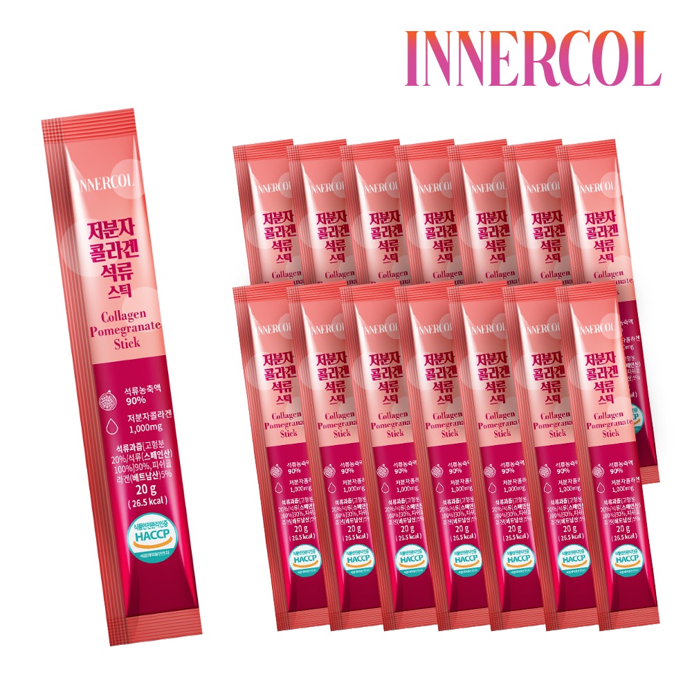 [INNERCOL] Collagen Pomegranate Jelly Stick 20g (1 set 15 sticks ...