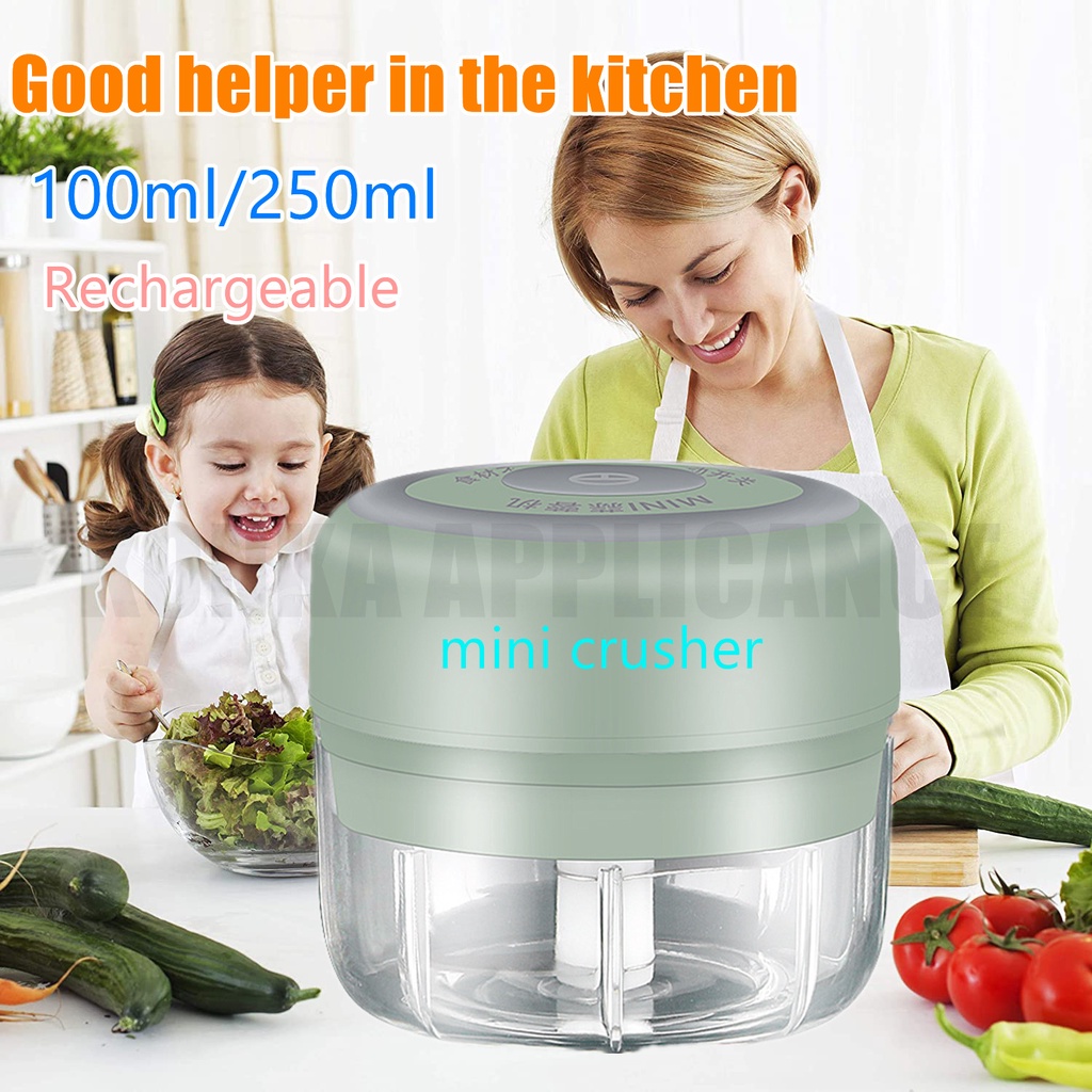 Food Chopper Garlic Crusher Kitchen Blender Mixer Blender Grinder USB ...