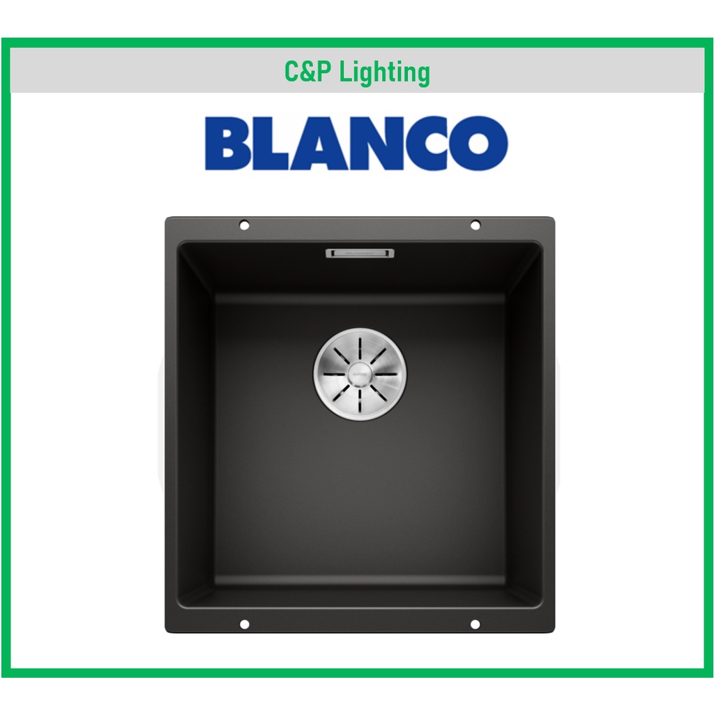 Blanco Subline 400-U Black Undermount Kitchen Sink | Shopee Singapore