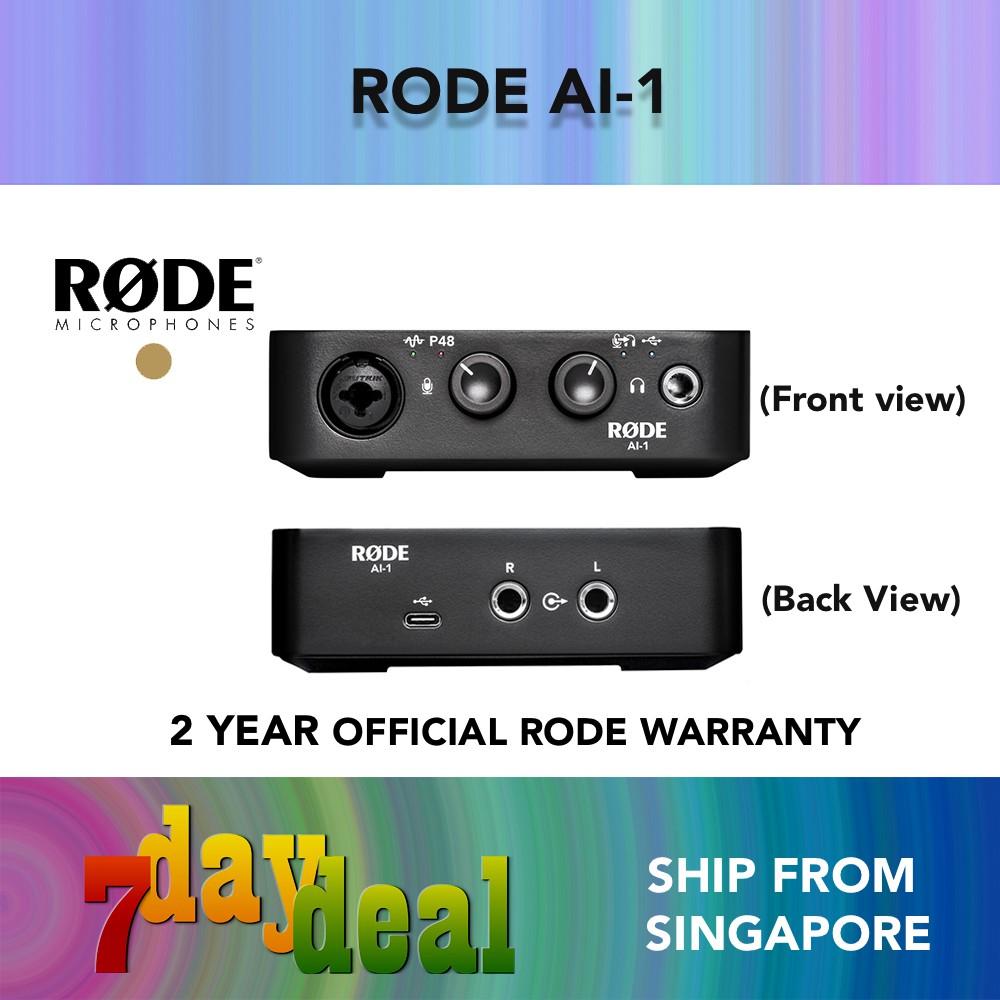 Rode AI-1 USB Audio Interface (Studio Quality AI1 Audio Mixer) | Shopee ...