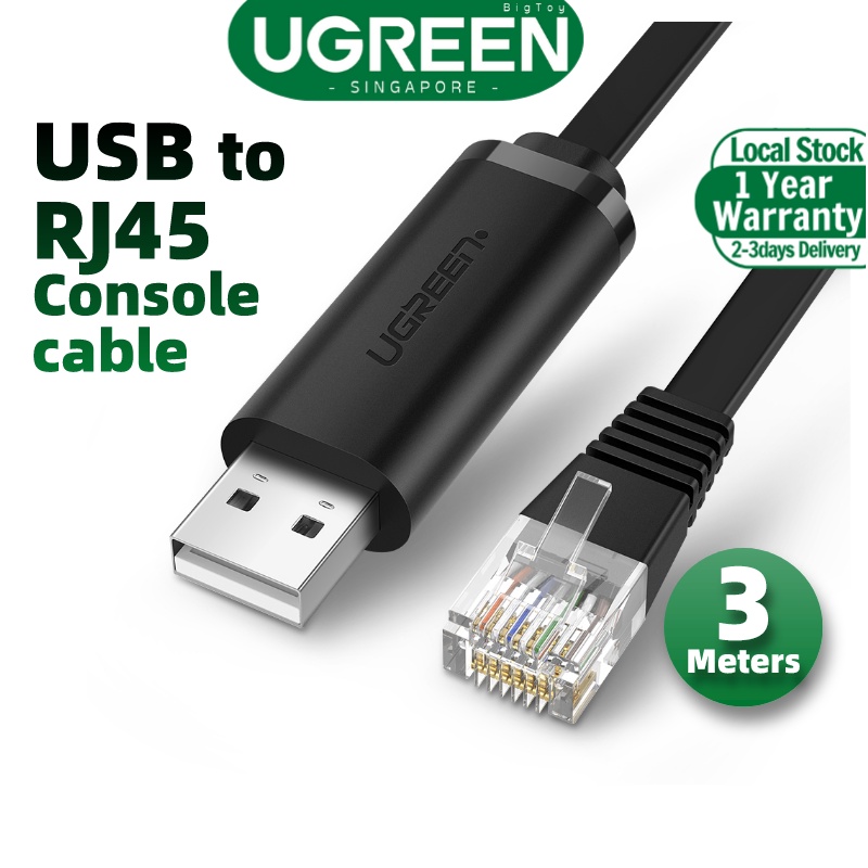 UGREEN 3Meter USB to RJ45 Console RS232 Serial Adapter Console Cable ...