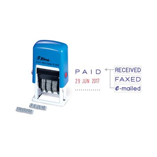 Shiny S300 Self-Inking Dater Stamp in Black/ Blue/ Red Ink | Shopee Singapore