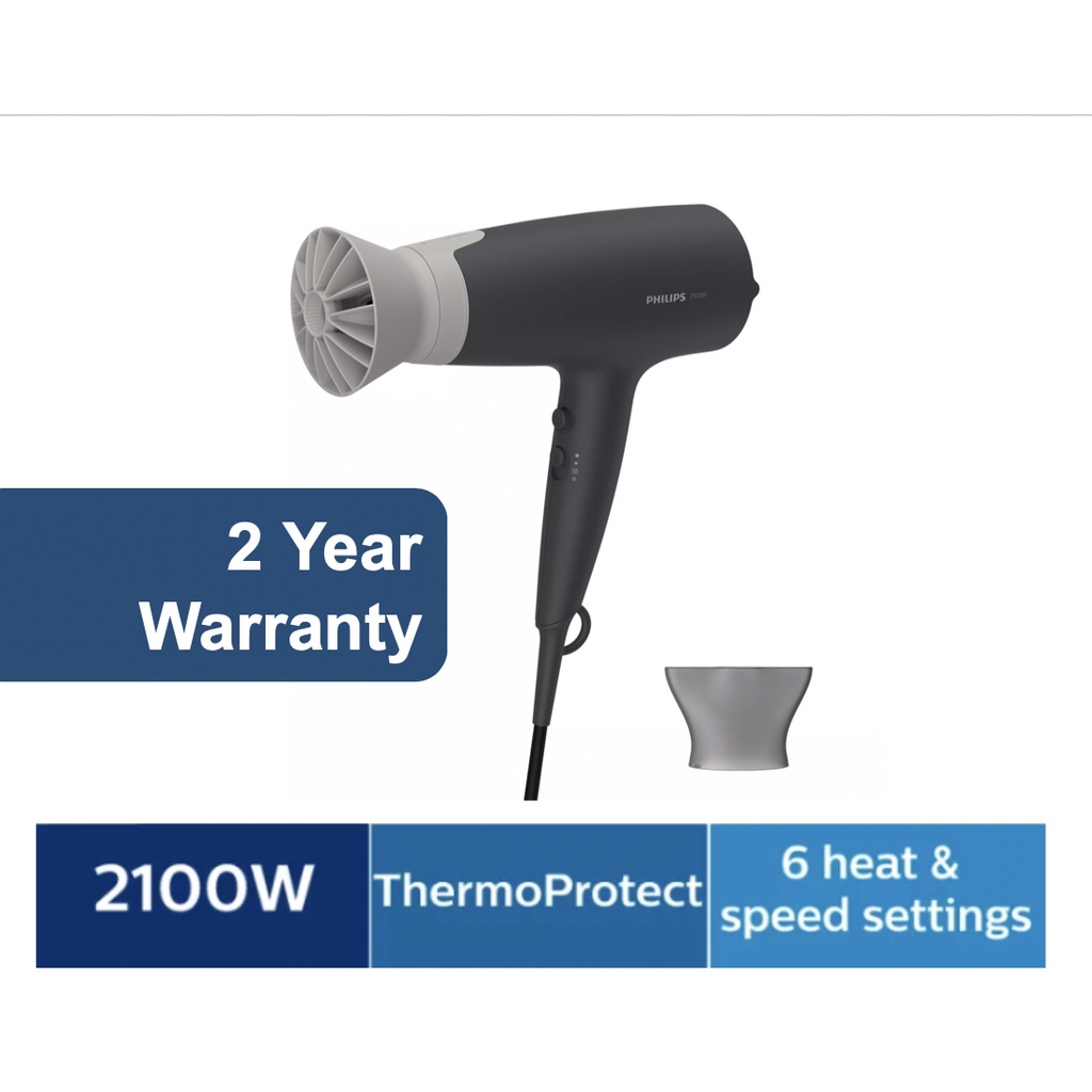 Philips BHD351 Dryer 3000 Thermoprotect Hair Dryer 2100W - BHD351/13 | Shopee Singapore