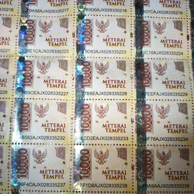 4pcs Materai 10000 (Ready at SG) | Shopee Singapore