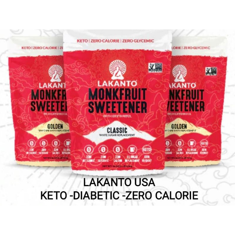 Lakanto Monk fruit Sugar, KETO Approved, 1 to 1 replacement ( Long ...