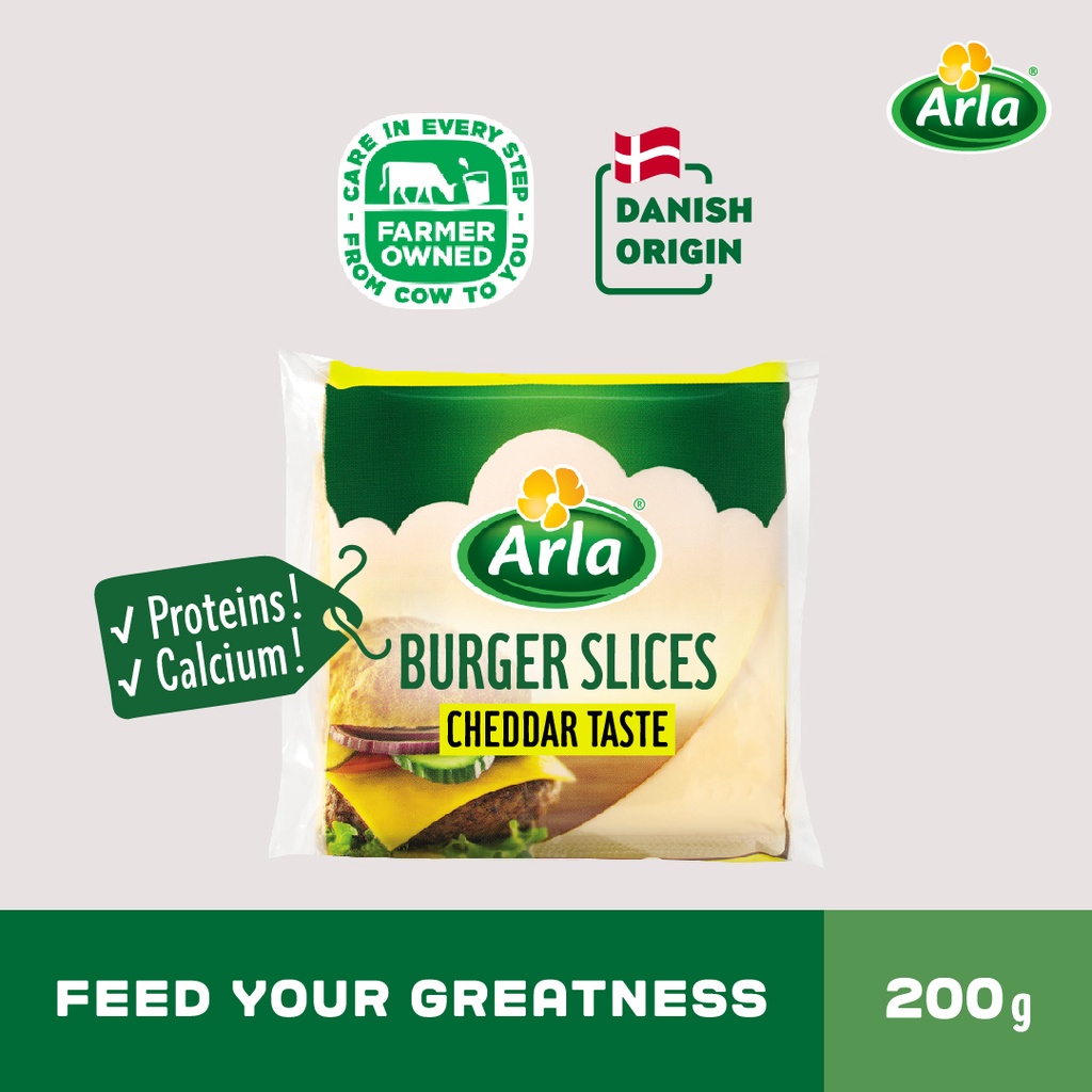 Arla Cheddar Burger Sliced Cheese 200g | Shopee Singapore