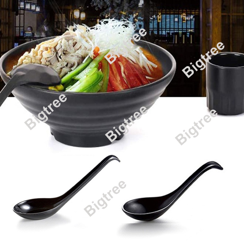 1pcs Japanese Style Spoons Soup Spoon Black Matte Asian Ladle Spoon ...