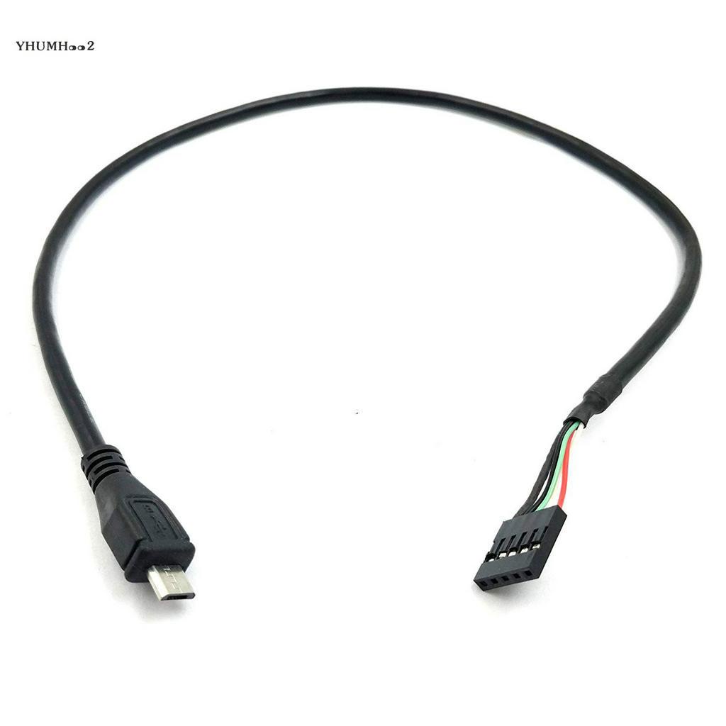 2-Pack) 50CM 5 Pin Motherboard Female Header to Micro-USB Male Adapter ...