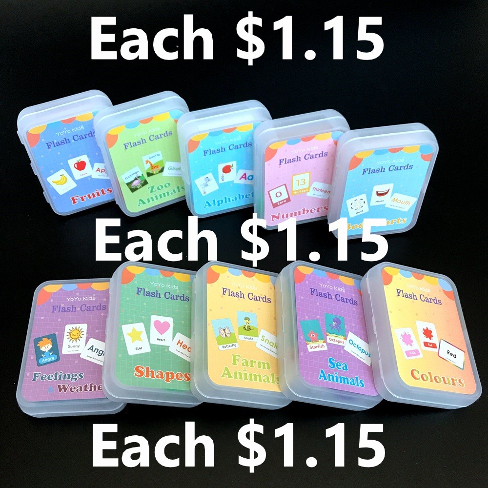Children Learning Flash Card (22 design to choose) | Shopee Singapore