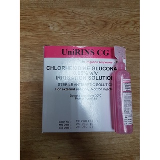 UNIRINS CG- Chlorhexidine 0.05% 25ml - 10 ampoules | Shopee Singapore