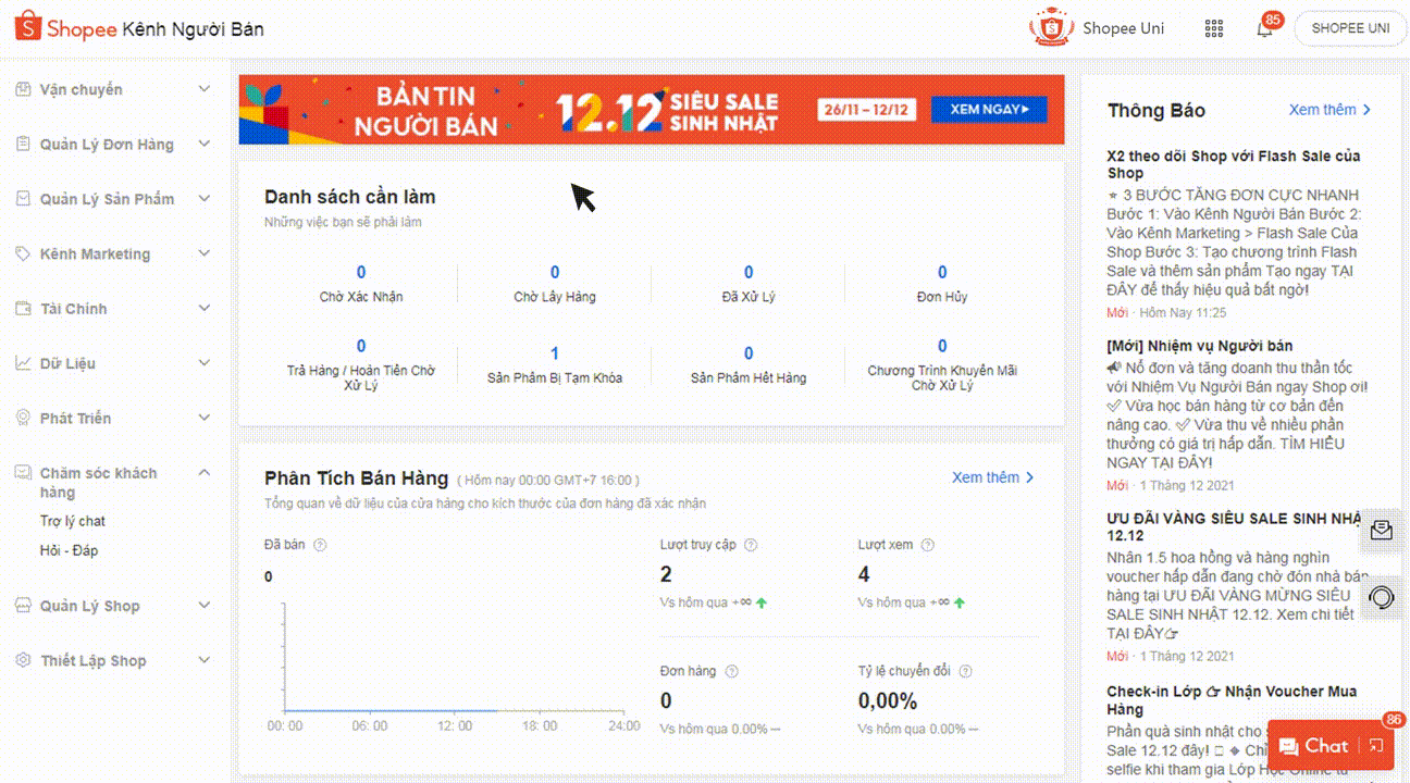 Cách Quản lý Cài đặt Shopee Chat | Shopee Uni Việt Nam