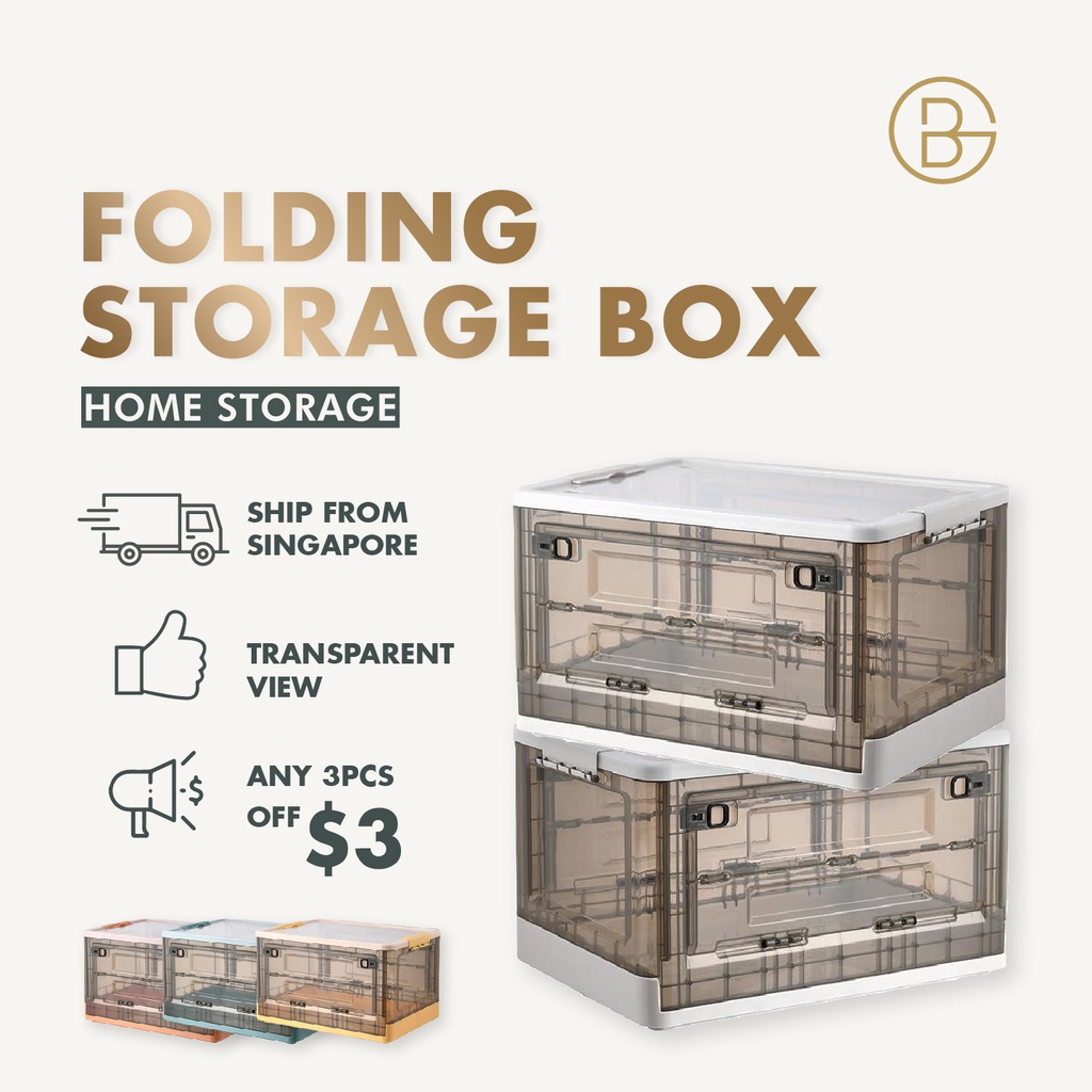 Foldable Transparent Storage Box With Wheels | Anti Dust Stackable Box ...