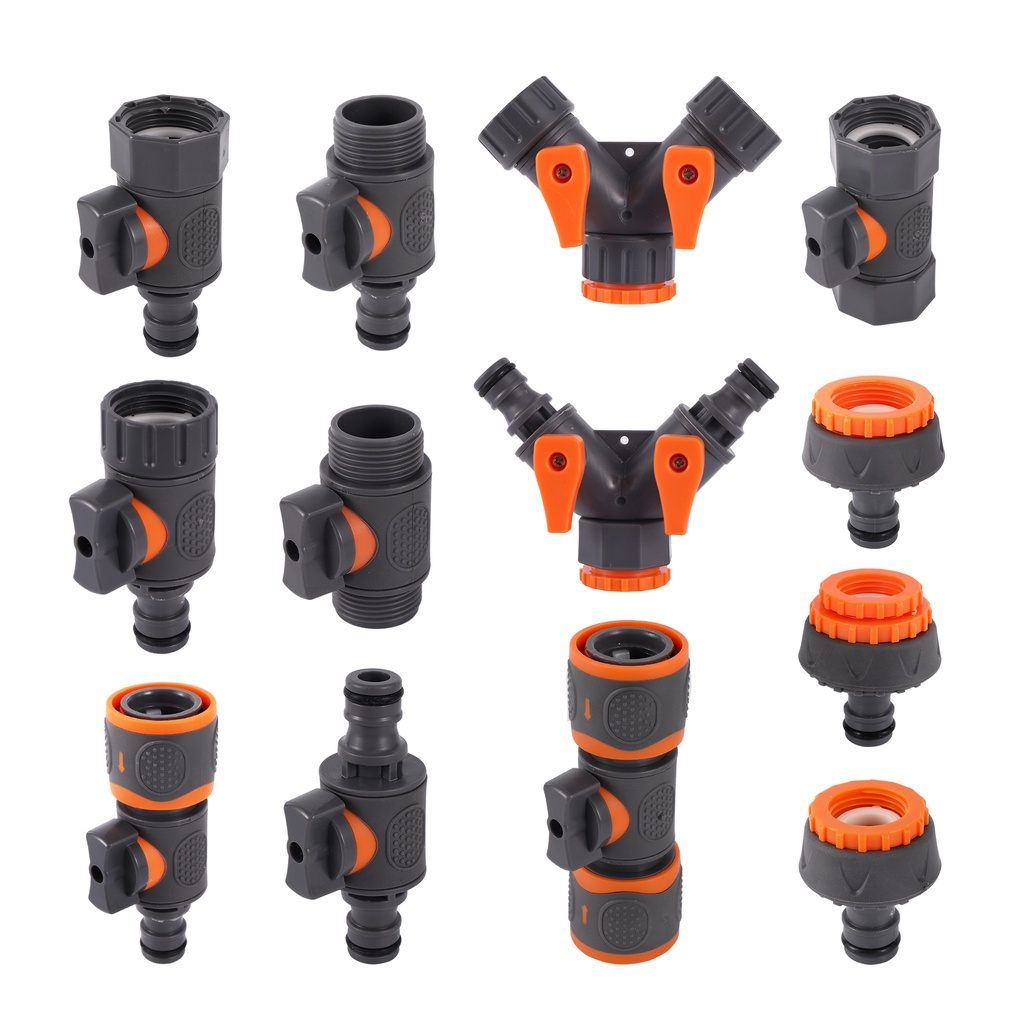 1/2"3/4"1" Thread Quick Joint Adapter Fast Connection Valve Black Push ...