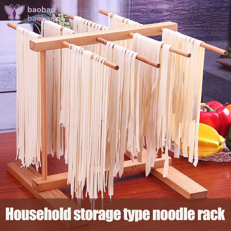 Collapsible Wooden Pasta Drying Rack Beechwood Spaghetti Drying Stand ...