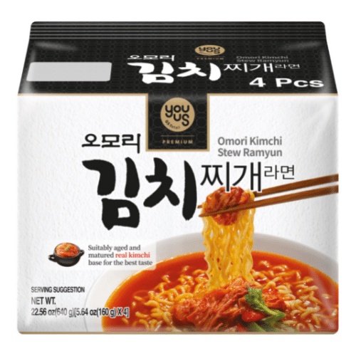 [GS25 Youus] Omori Kimchi Jjigae Ramen 160gx4 GS25 오모리 김치찌개 라면 멀티팩 ...