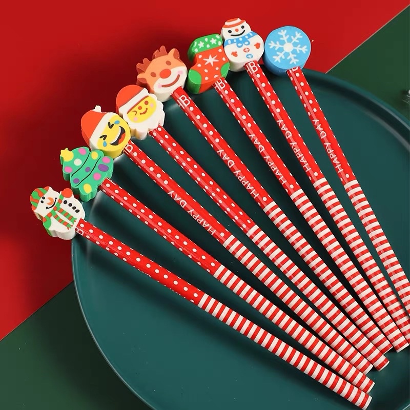 Christmas Eraser Pencil | Shopee Singapore