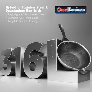 ASD Hybrid 3-PLY 32CM Hex-Wok with Self-Standing Cover / Stainless ...