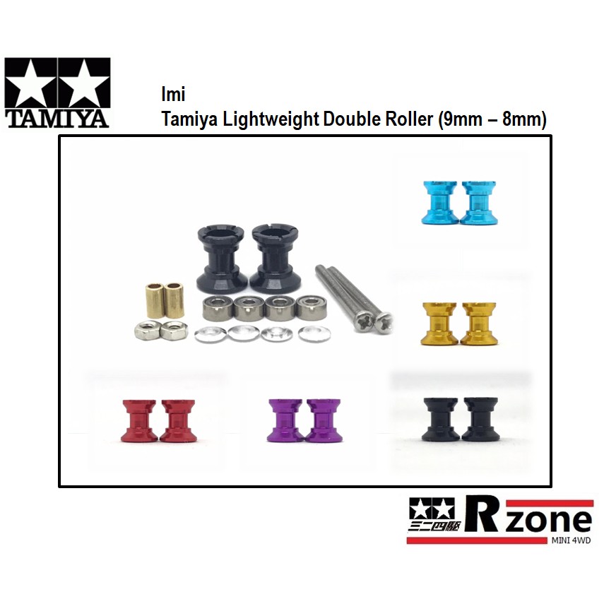 Imi Tamiya Aluminum Double Rollers 9mm - 8mm | Shopee Singapore