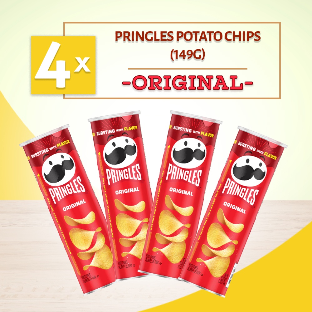 Buy [Bundle of 4] USA Pringles Potato Crisp Chips Original 149g In ...