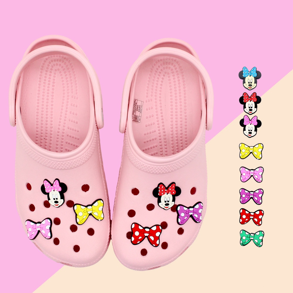Jibbitz Mickey and Minnie Mouse Collection DIY shoe charms Crocs pvc ...