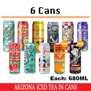 Arizona Iced Tea In Cans from America! [6 cans][Each: 680ml] | Shopee ...