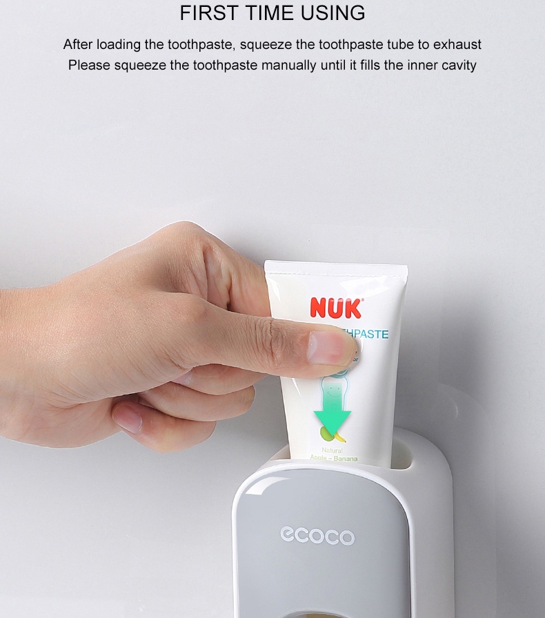 ECOCO Wall Mount Household Automatic Toothpaste Dispenser Toothbrush ...