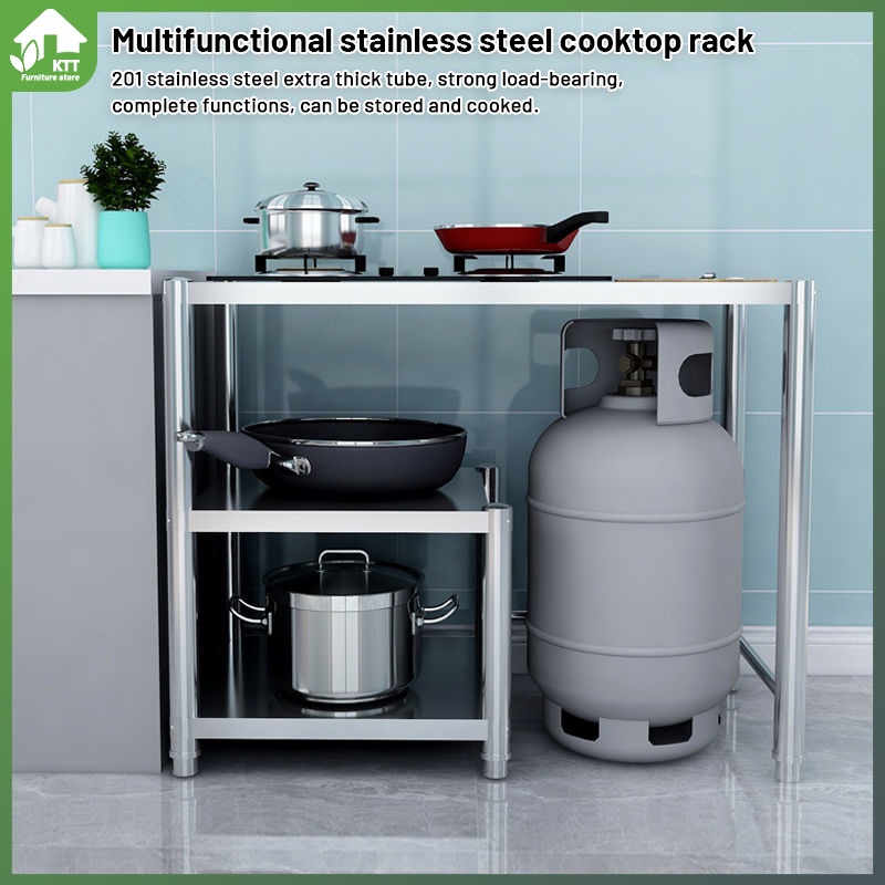 Gas stove gas stove rack kitchen stainless steel kitchen storage rack ...