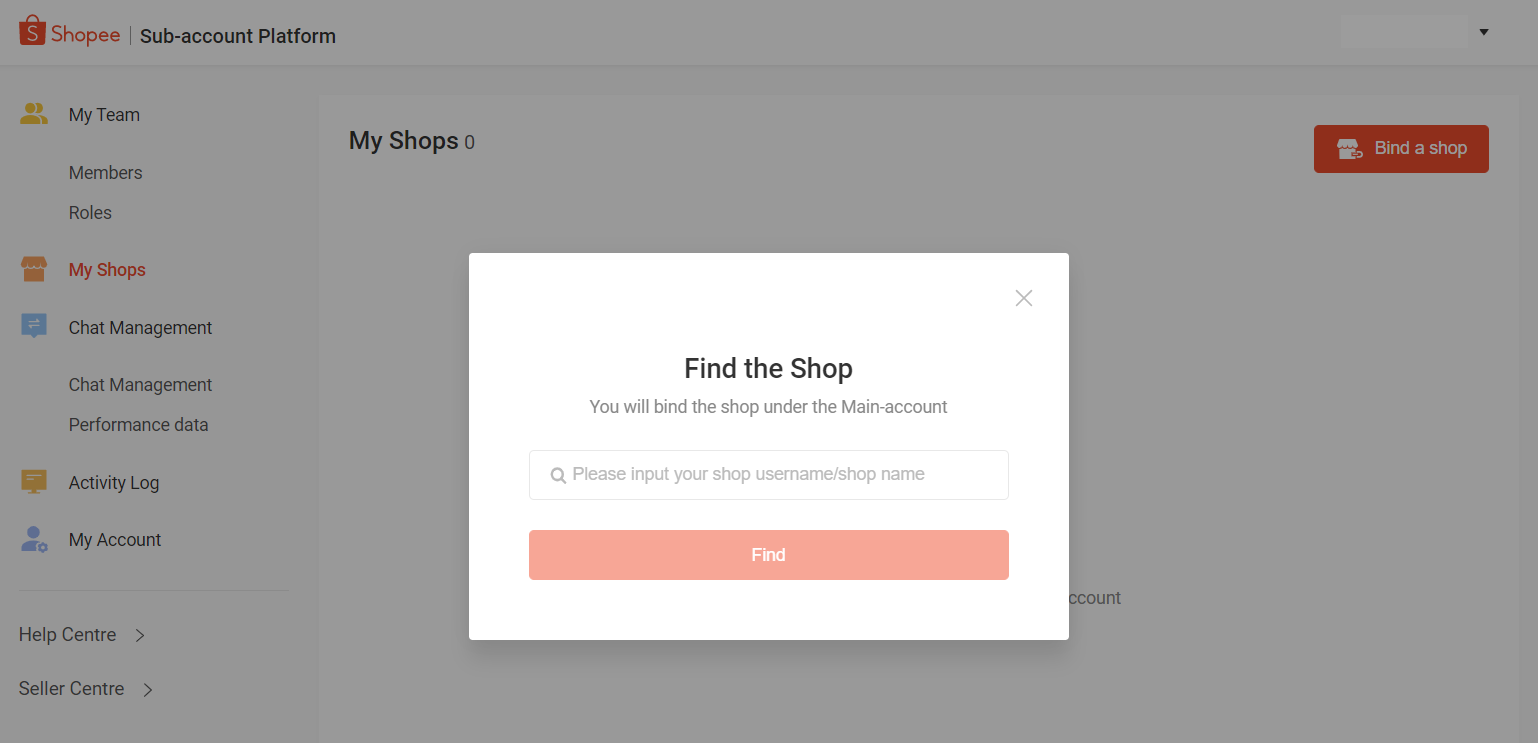 How to bind shops to the Main Account in Sub-Account Platform? | Shopee ...