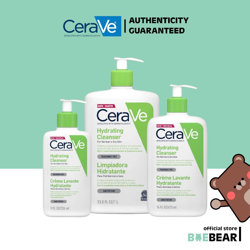 CeraVe Hydrating Cleanser 236 I 473 I 1000mL | Shopee Singapore