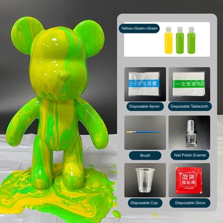 DIY Fluid Bearbrick White Embryo Pouring Bear Brick Set | Shopee Singapore