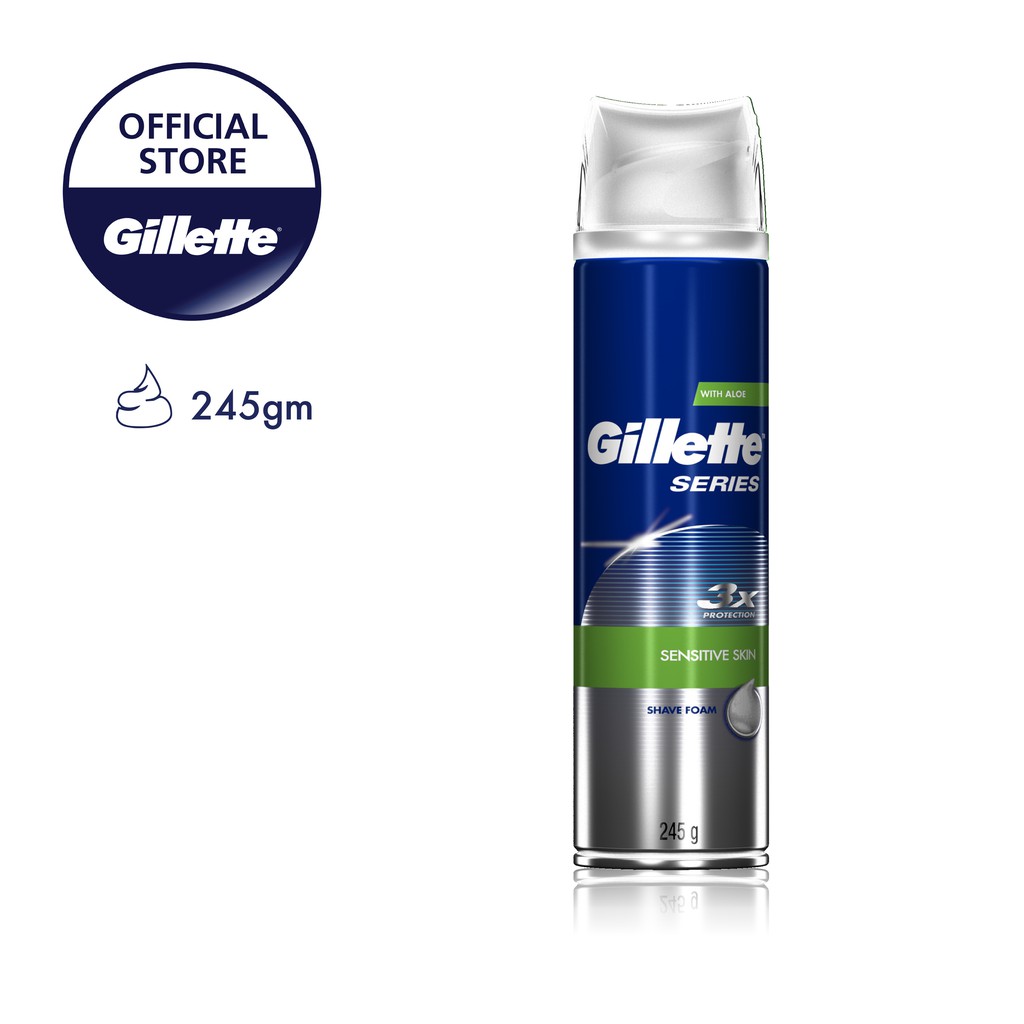Gillette Shaving Cream Series Sensitive Moisturizing Foam Gel | Shopee ...