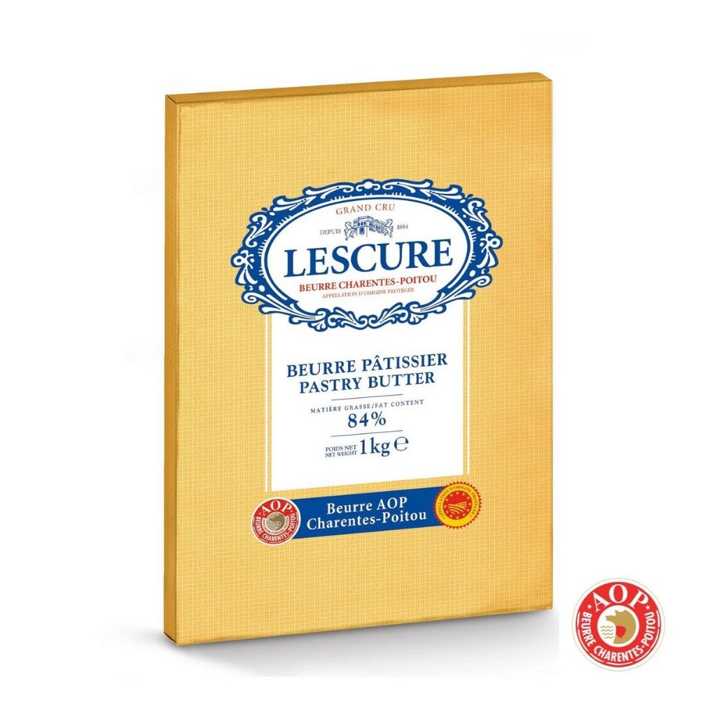 [FROZEN] Lescure Pastry Unsalted Butter Sheet 84% Fat AOP 1kg | Shopee ...