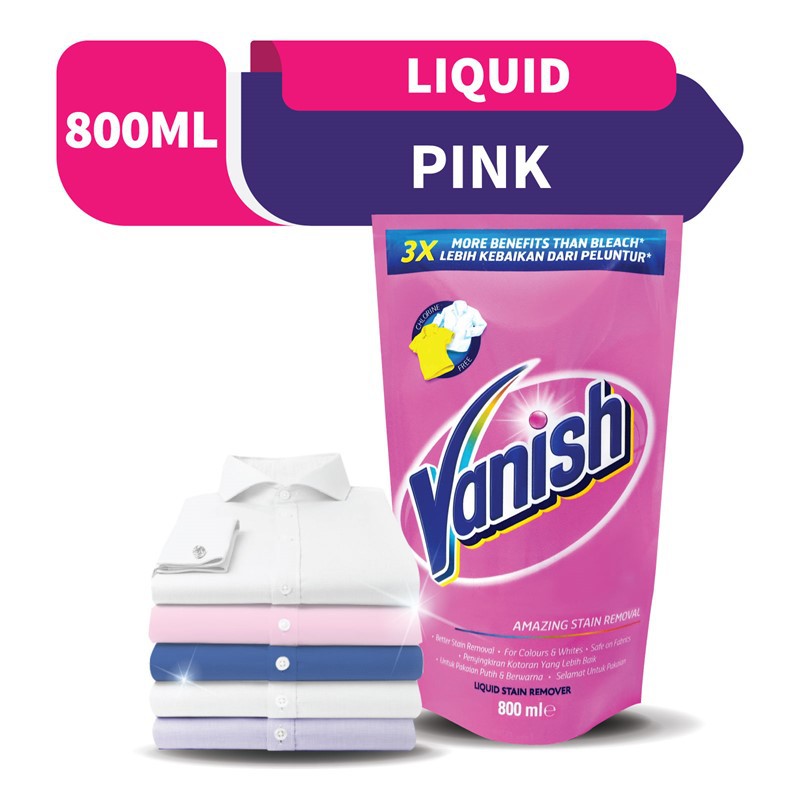 Vanish Liquid Laundry Fabric Stain Remover 800ML Refill Pack | Shopee ...