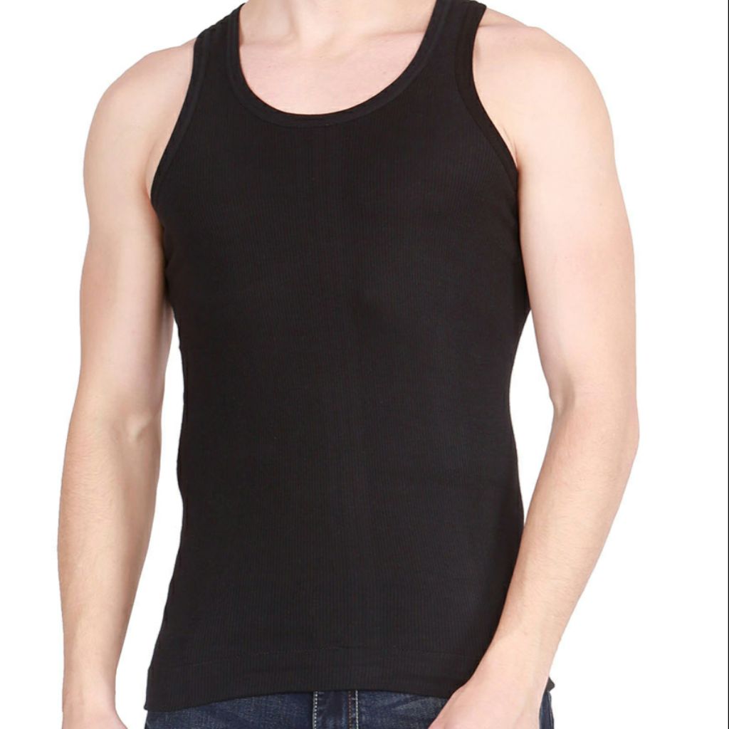 Men's Black Singlet/Vest | Shopee Singapore