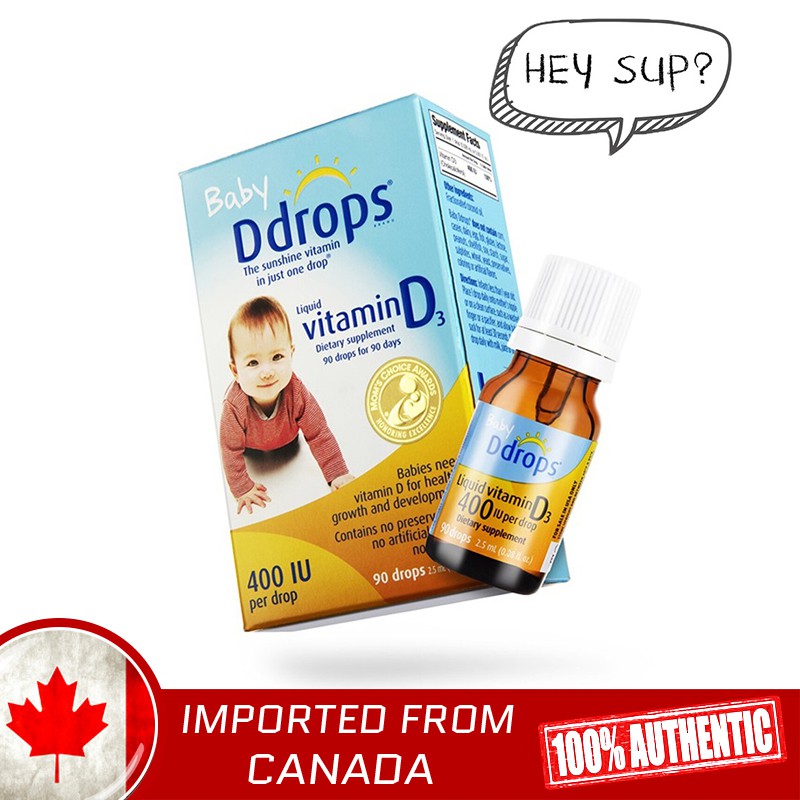 Ddrops Baby 400 IU Vitamin D 90 drops 2.5ml | Shopee Singapore