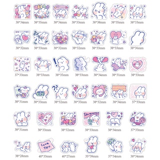 40 pcs Cute Mongmong Rabbit Cartoon Waterproof Scrapbook Stickers (B) | Shopee Singapore