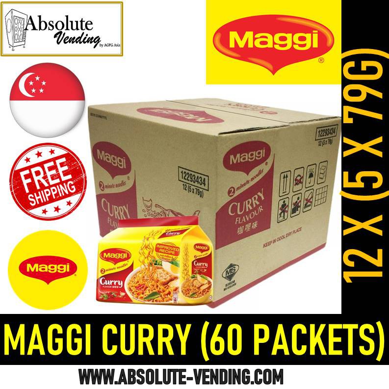 MAGGI Noodles Curry Flavour 12 X 5 X 79G (60 PACKETS) - FREE DELIVERY ...