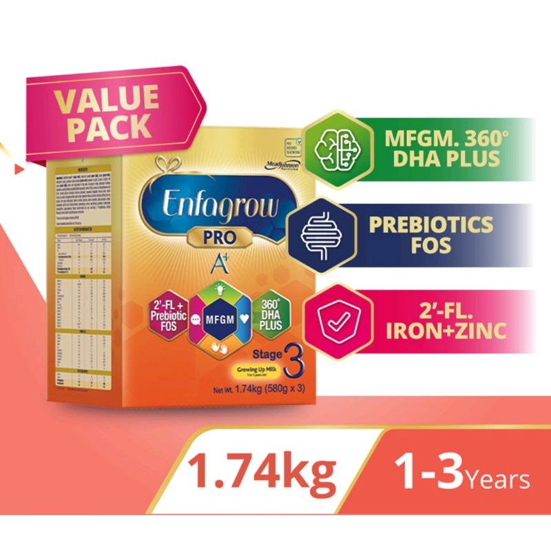 Enfagrow Pro A+ 1.74kg value pack (Singapore Source) | Shopee Singapore