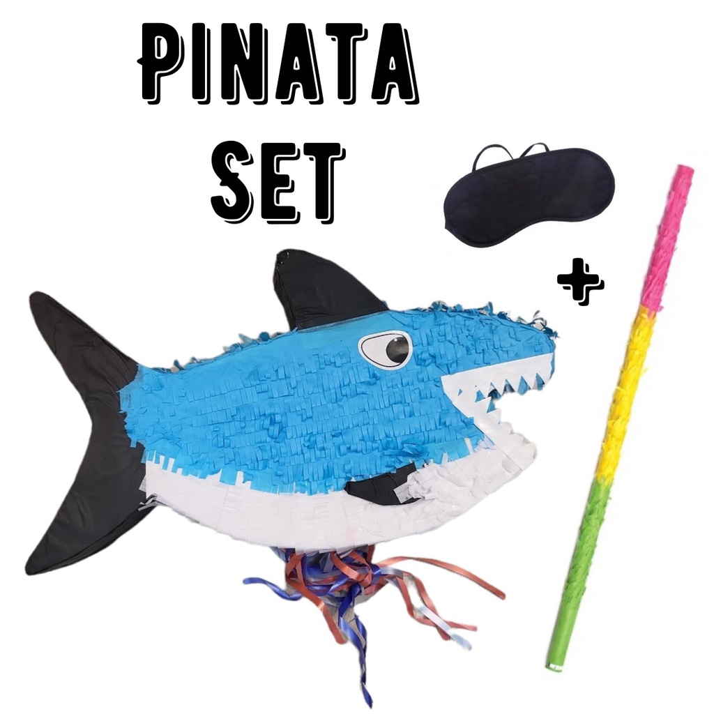 [SG Stock] Shark Shape Themed Pinata Baby Shark Fill With Sweets Whack ...