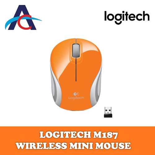 Logitech M187 Ultra Portable Wireless Mouse ( Orange ) | Shopee Singapore