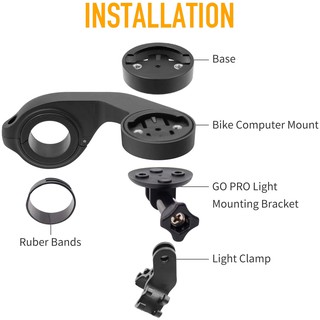 XOSS Garmin Mount G/G+ Mount, Bicycle Edge Mount,Out Front Road Bike Computer Mount Bracket Bike ...