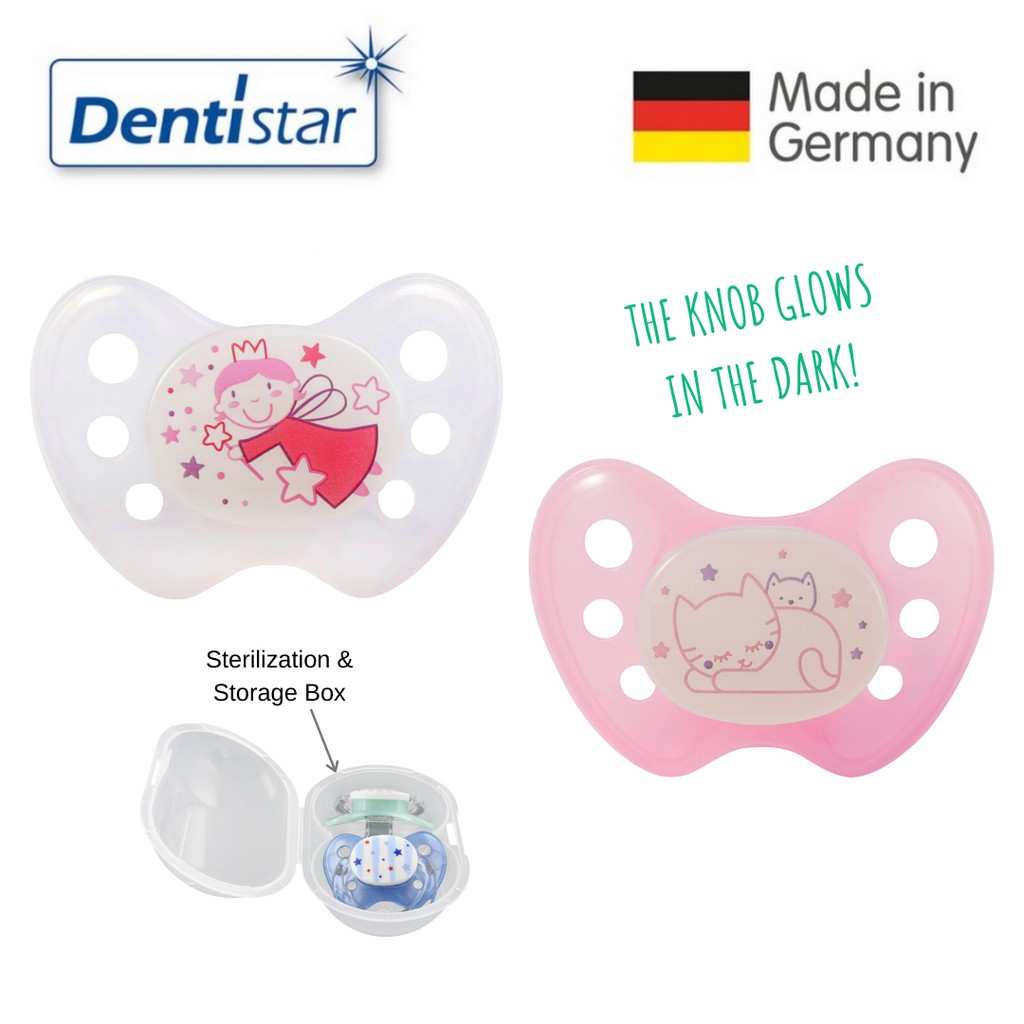 Dentistar Tooth-friendly Night Curve Pacifier Size 1 (set of 2) with ...
