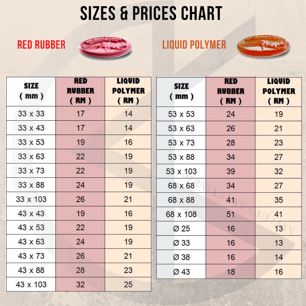 Custom Made Index Normal Rubber Stamp Chop Cop Getah ( Name Cop ...