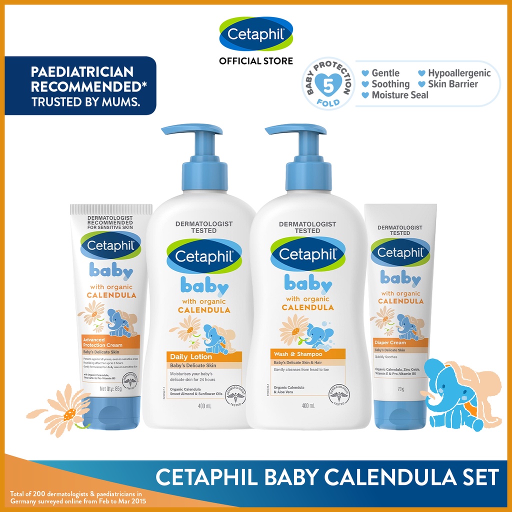 Cetaphil Baby Calendula Range (Single or Set) | Shopee Singapore
