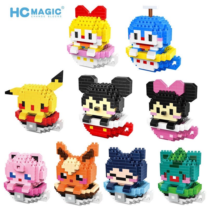SG STOCK Characters in Cup Nano Building Blocks Doraemon Pokemon ...