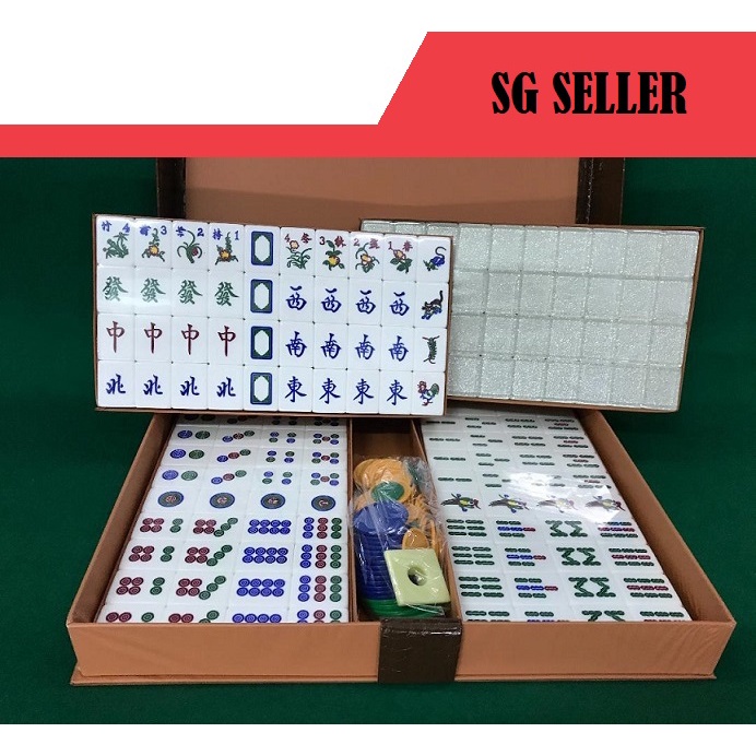 Glittering Silver Crystal Mahjong Set / A1 Size 37mm / A2 Size 35mm ...
