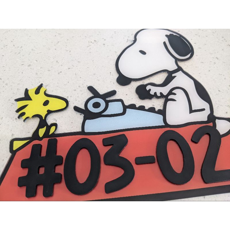 Snoopy Acrylic Signage / Unit Number/ Door Sign | Shopee Singapore